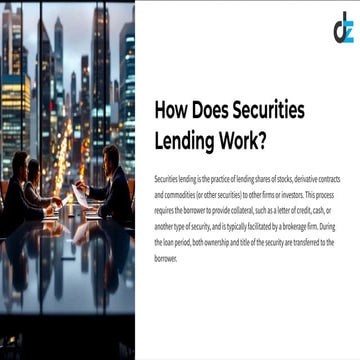 Domen Zavrl - How Does Securities Lending Work | PPT