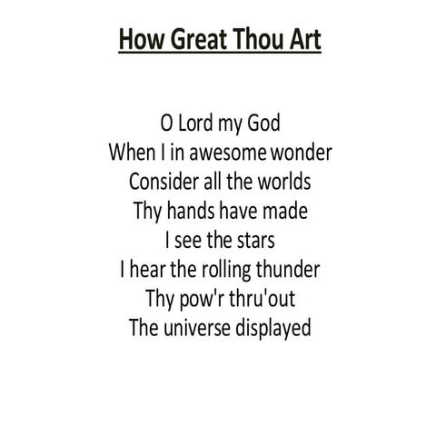 How Great Thou Art | PPT