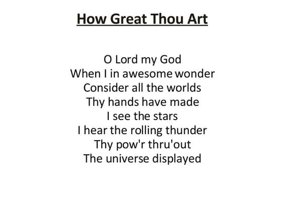 How great thou art | PPTX | Religious (Music and Audio) | Music