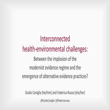 Interconnected health-environmental challenges, Health and the ...