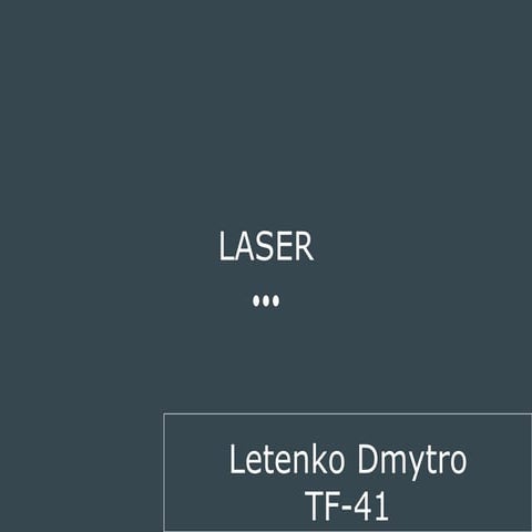 How lasers works | PPTX