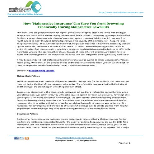 How ‘Malpractice Insurance’ Can Save You from Drowning Financially ...