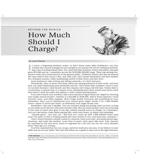 Writer's Market - How Much Should I Charge? | PDF