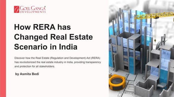 Role of RERA in Real Estate Market | RERA Explained | PPT