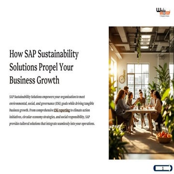 SAP Sustainability Management Solutions | PDF