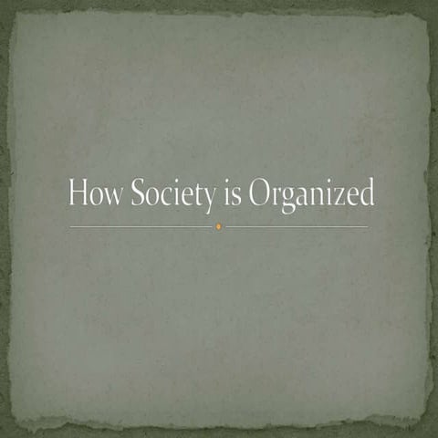 How society-is-organized | PPTX