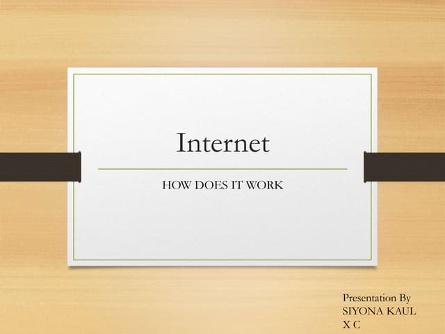 Uses of internet | PPT