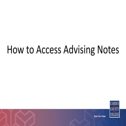 How To Access Advising Notes | PDF