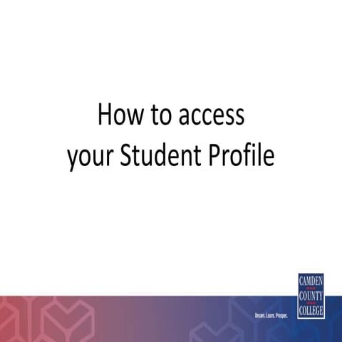 How to-access-your-student-profile | PPTX