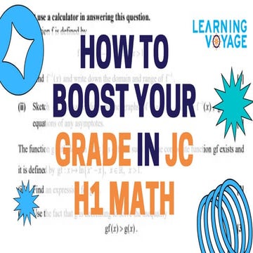 How to boost your grade in jc h1 math | PPT