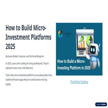 How to Build a Scalable Micro-Investing Platform in 2025 - A Founder’s ...