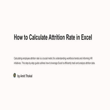 How to Calculate Attrition Rate in Excel | PPTX