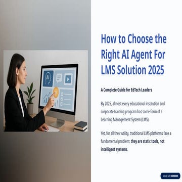 How to Choose the Right AI Agent For Learning Management System 2025 | PPTX