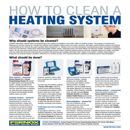 How To Clean A Central Heating System | PDF | Home Appliances | Home ...