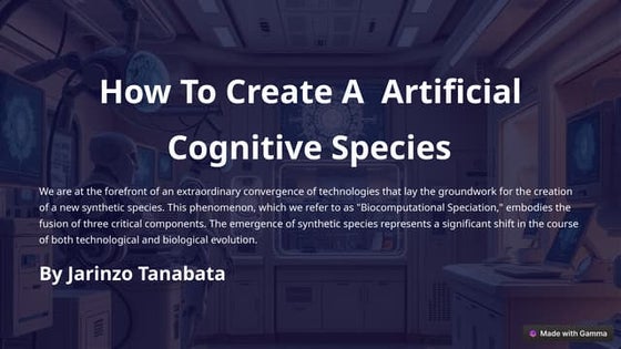 How To Create A Artificial Species - Jarinzo Tanabata | PPT