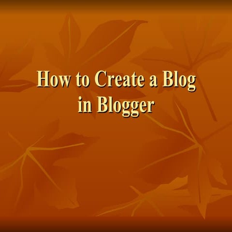 How To Create Blogs