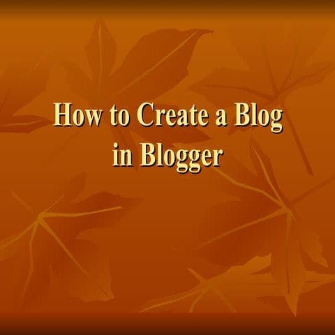 How To Create Blogs