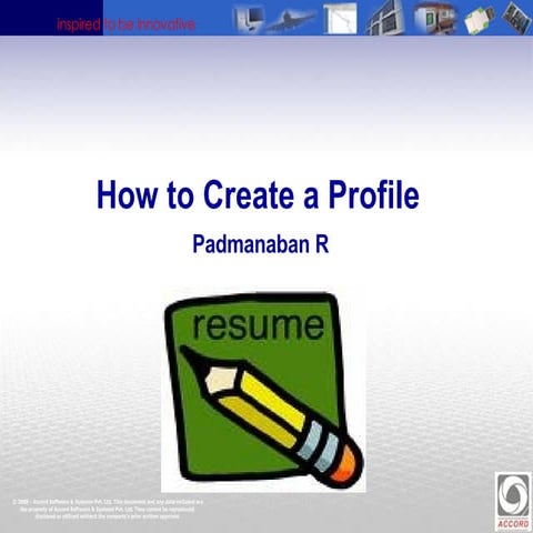 Profile creating | PPT