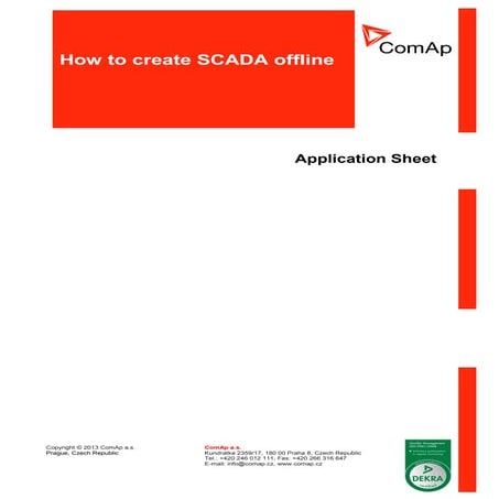 how to create scada offline with comap applications | PDF
