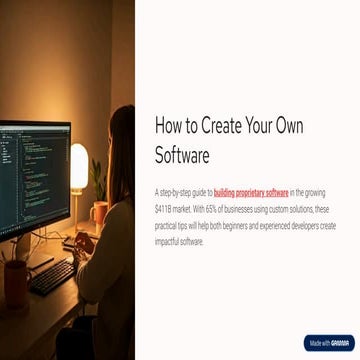 Create Your Own Software | Build 100% Unique Product Packages | PPT