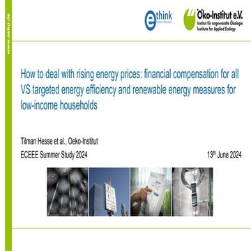 How to deal with rising energy prices: financial compensation for all ...