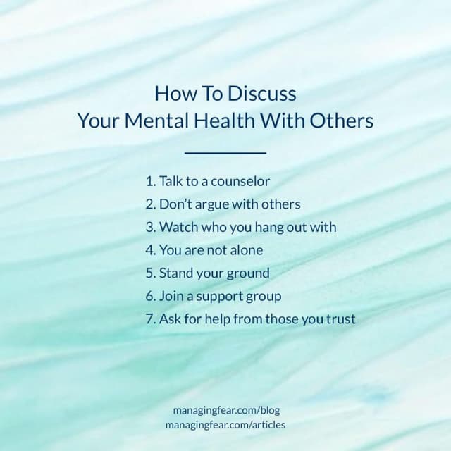 Mental Health Discussions | PDF