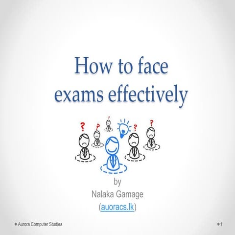 How to face exams effectively? | PPTX
