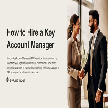 How to Hire a perfect Key Account Manager | PPTX | Resume Writing and ...