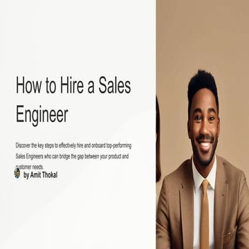 How to Hire aperfect Sales Engineer for your organisation | PPTX