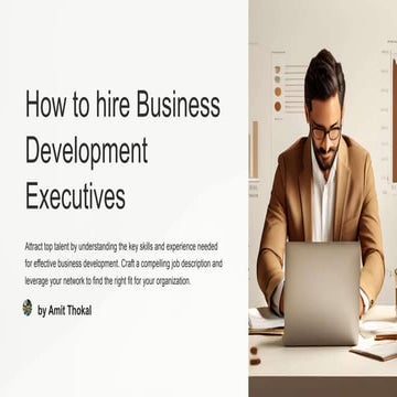How to hire Business Development Executives | PPTX