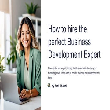 How to hire the perfect Business Development Expert | PPT
