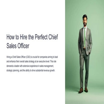 How to hire a perfect Chief Sales Officer | PPTX