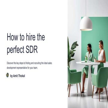How to hire the perfect Sales Development Representative | PPT