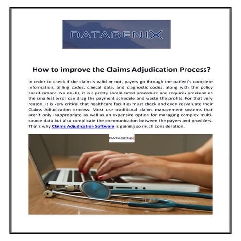 How to improve the Claims Adjudication Process? | PDF