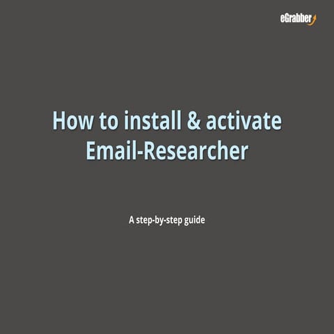 How to Install and Activate Email-Researcher | PDF | Computing | Technology & Computing
