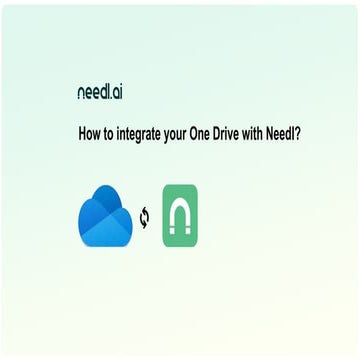 How to integrate One Drive with Needl | PPT