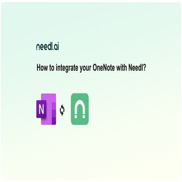 How to integrate your OneNote with Needl | PPT