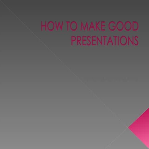 Seminar Presentation Guidelines | DOC