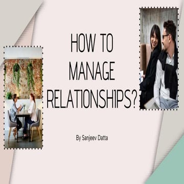 How to Manage Relationships? | PPTX