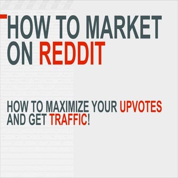 How to Market on Reddit | PPT
