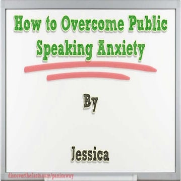 How To Overcome Public Speaking Anxiety | PPT