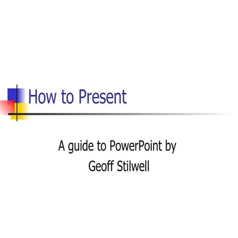 How To Present | PPT