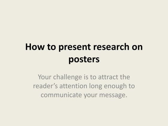 Poster presentation | PPTX