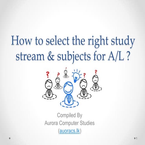 How to select the study stream for A/L ? | PPTX