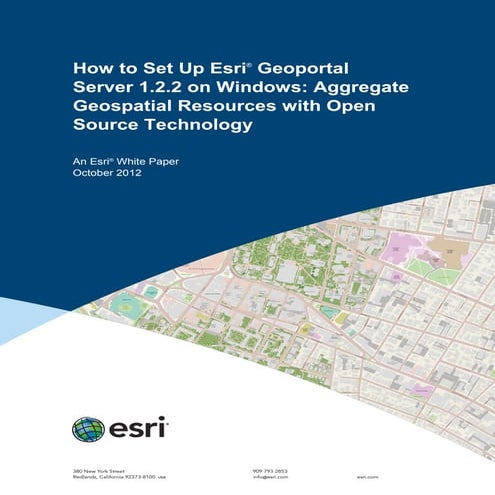 How to Set Up Esri Geoportal Server 1.2.2 on Windows | PDF
