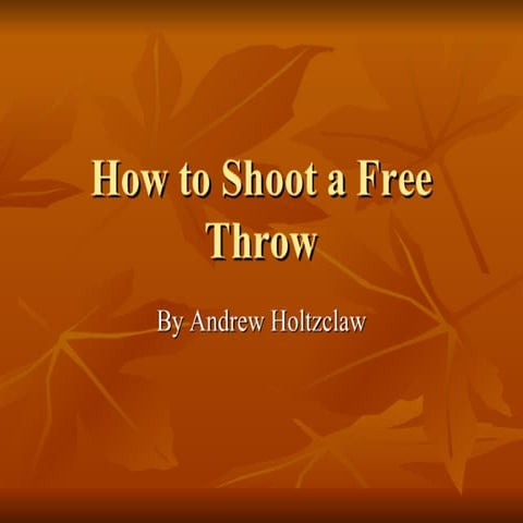 How To Shoot A Free Throw | PDF