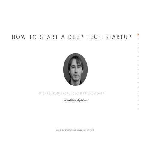 How to Start a Deep Tech Startup | PPT