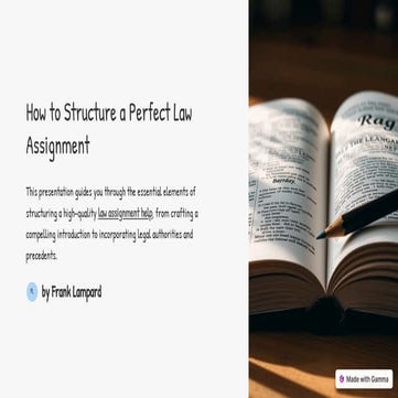 How to Structure a Perfect Law Assignment | PDF