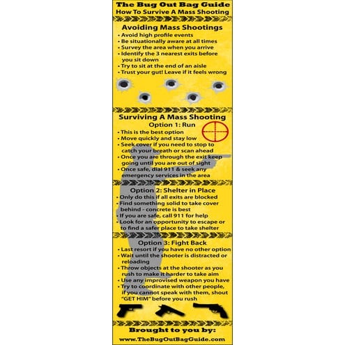 How To Survive A Mass Shooting Infographic | PDF