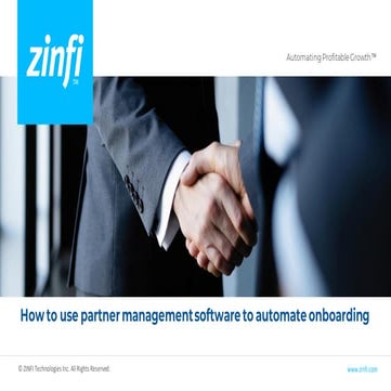 How to Use Partner Management Software to Automate Onboarding | PPT